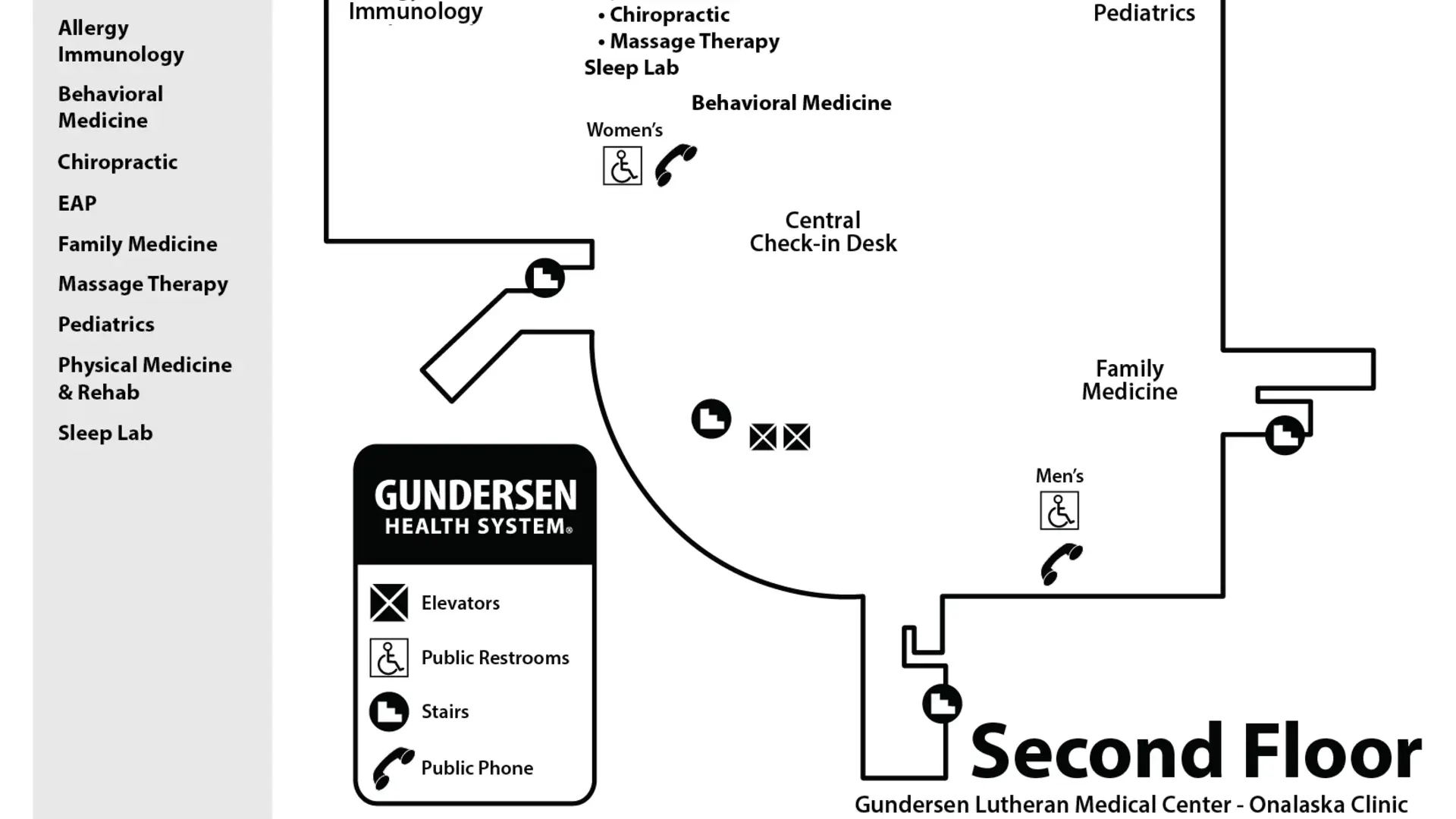 Onalaska Floor Maps | Gundersen Health System